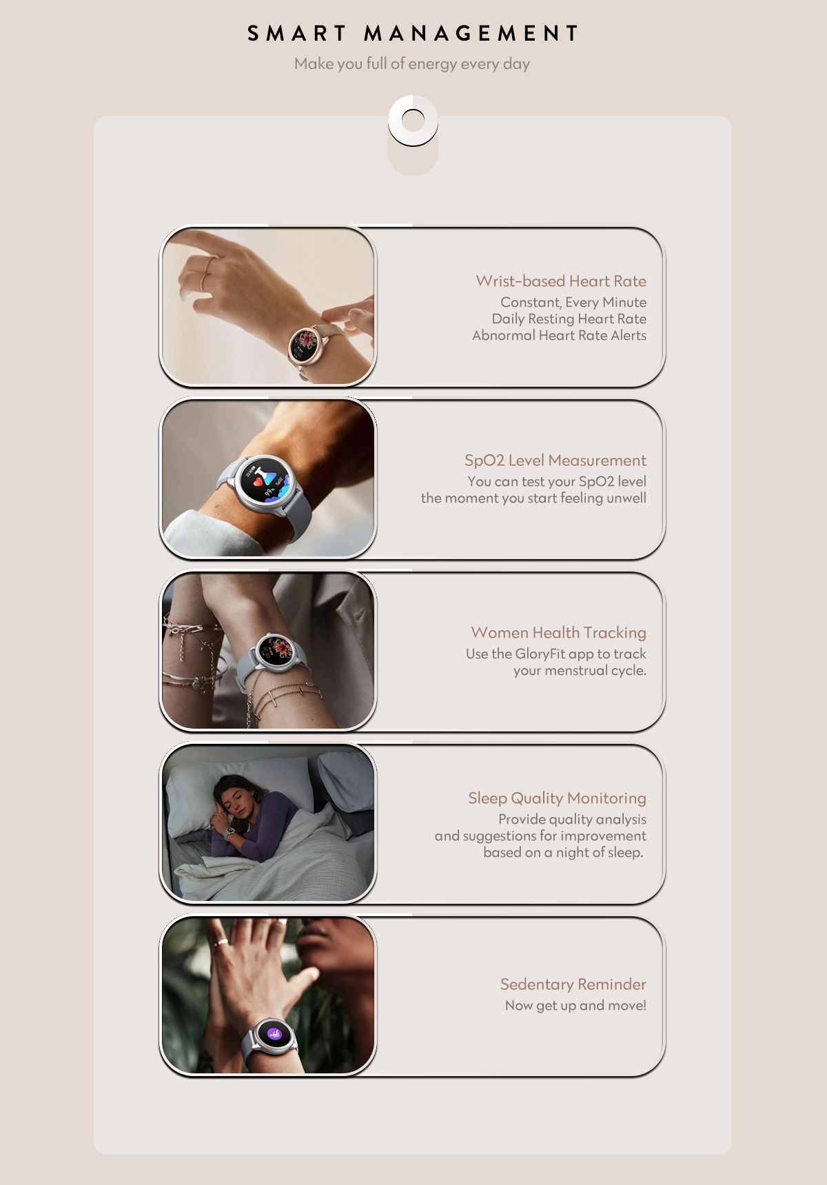 Zeblaze Lily bluetooth 5.0 IP68 waterproof smartwatch for women